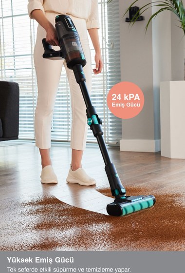 Fakir Bolt X Plus Aqua 8472 Dikey Şarjlı Kablosuz Süpürge Moon Gray ...