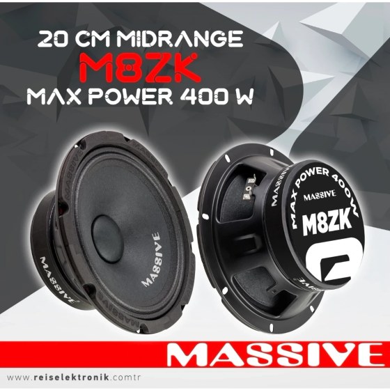 Massive MS-M8ZK Çifti 800WAT-300W Rms 20 cm Premimum Oto Midrange ...