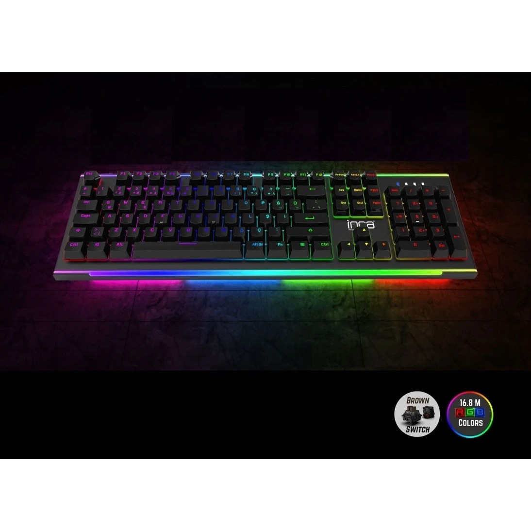 Inca Klavye IKG-452 Empousa Rgb Oyuncu Sessiz Gerçek Mekanik El ...