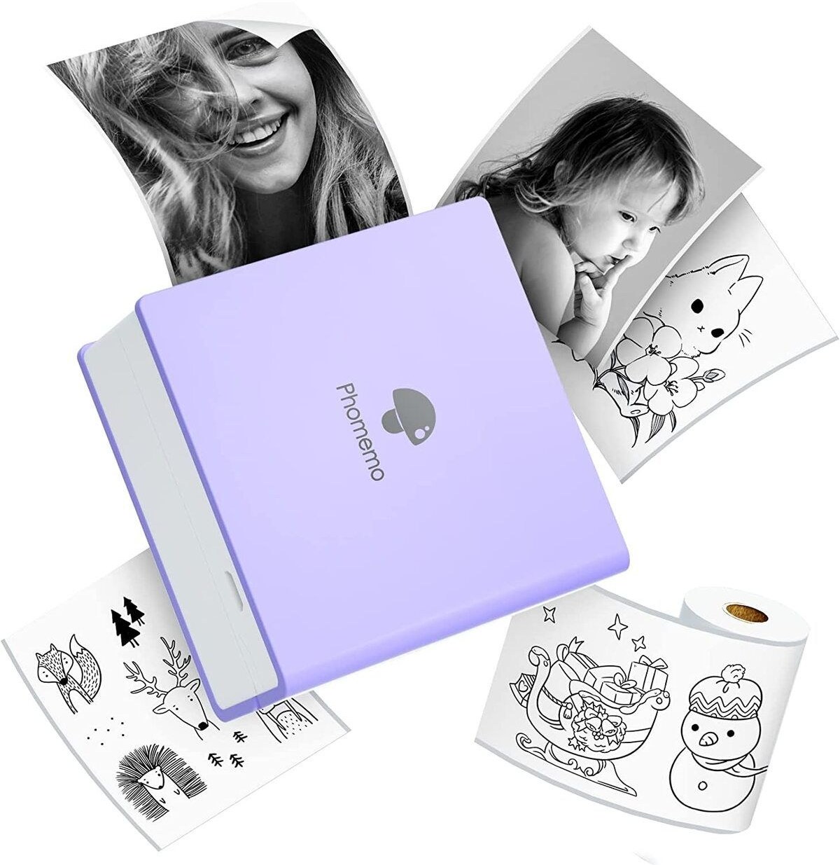 Phomemo M02 Mini Taşınabilir Akıllı Cep Sticker Fotoğraf Yazıcı, Yapay ...