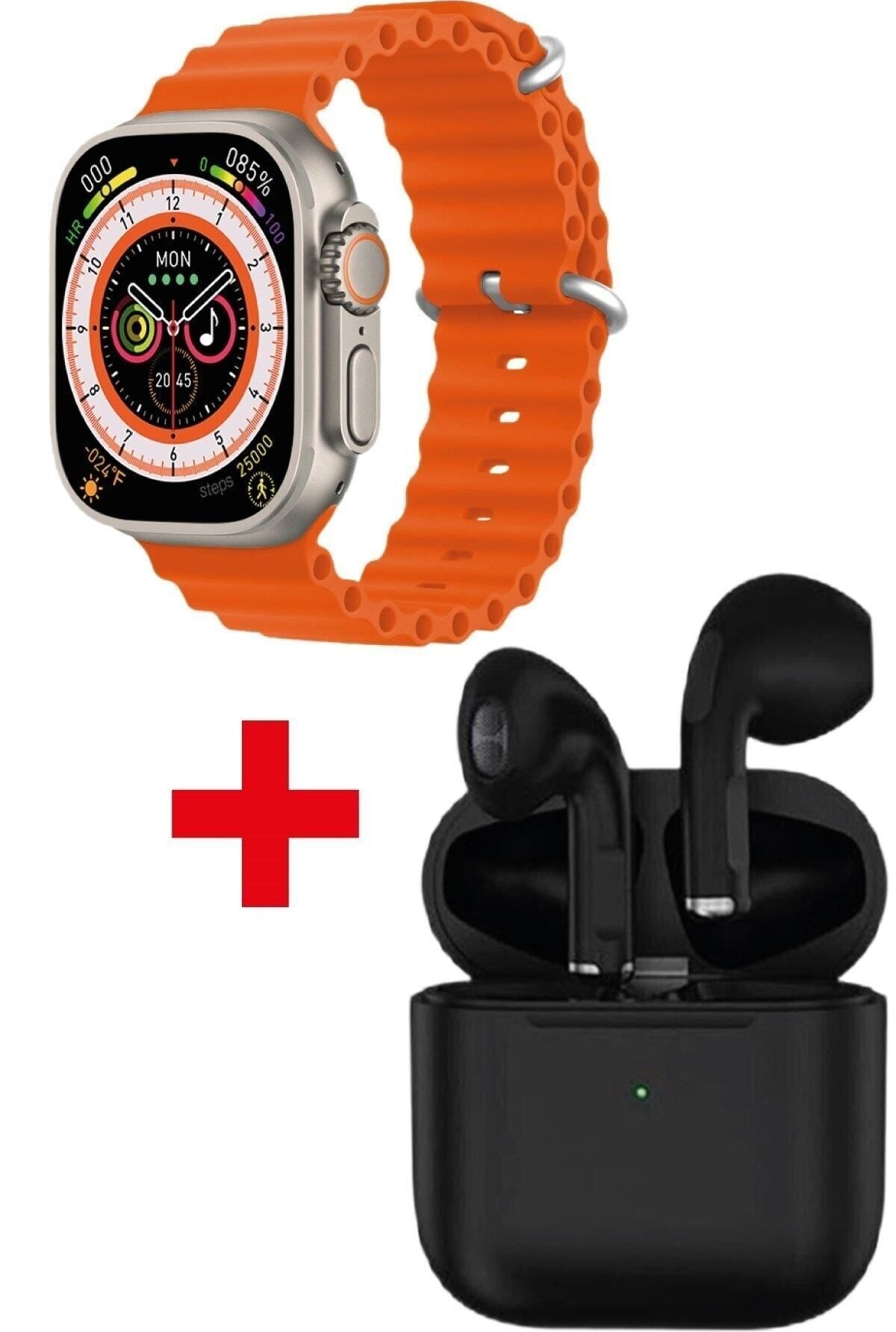 GAMER ® Gs8 Watch 8 Ultra Akıllı Saat Turuncu Watch Inc Siyah Pro4 ...