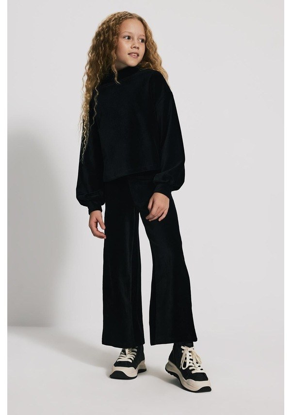 Kids Girl Geniş Paça Kadife Siyah Jogger Siyah Fiyatı ve Özelliklerı ...