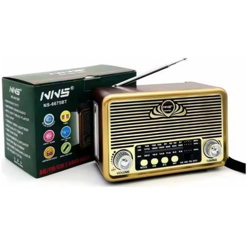 Nostalji Radio, Bluetooth Hoparlör, Şarz Edilebilir El Fenerli ...