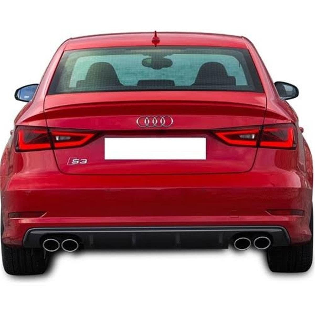 ps dizayn Audi A3 8v (2017-2019) S3 Style Arka Tampon Difüzör (plastik ...