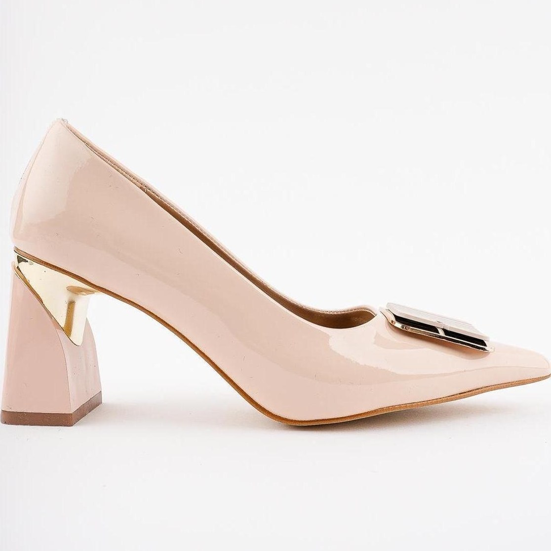 RACHEL Garantili Kadın Gold Tokalı Yüksek Topuklu Stiletto Ayakkabı ...