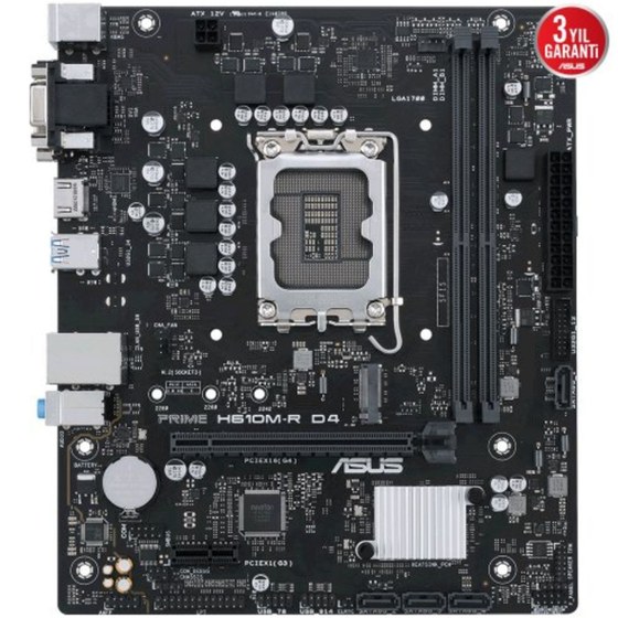 ASUS Prime H610M-R D4-SI Intel H610 Soket 1700 DDR4 3200MHz mATX Gaming ...