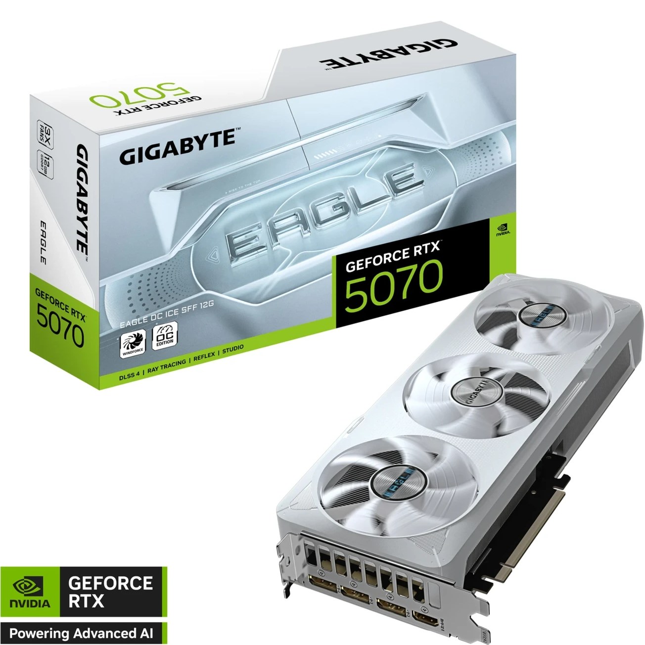 Gigabyte GeForce RTX 5070 EAGLE OC ICE SFF GV-N5070EAGLEOC ICE-12GD ...