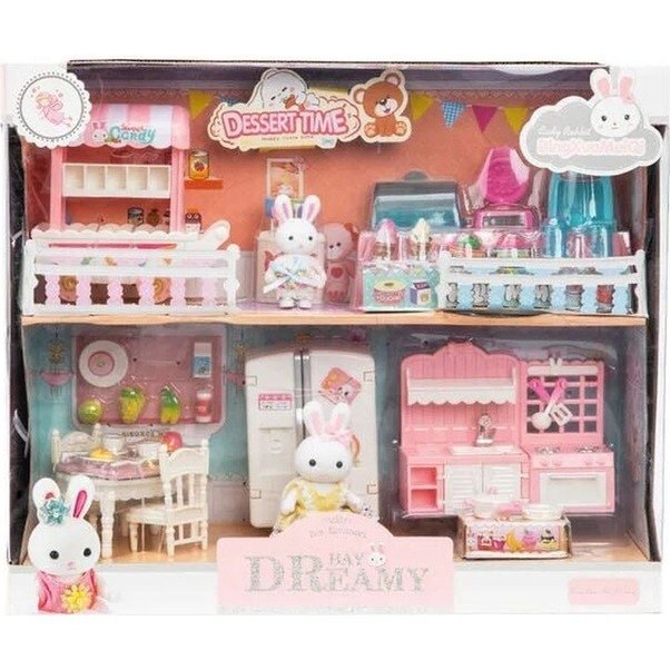 Bay Dreamy Mini Tavşan Çift Katlı Mutfak Seti Fiyatı ve Özelliklerı - Badem