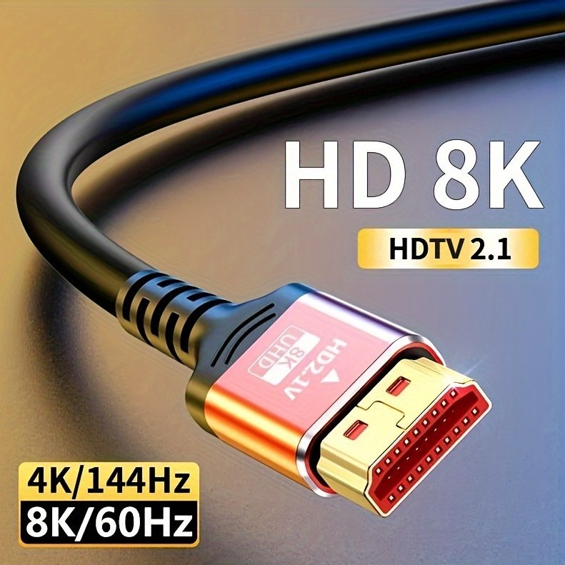 8K HDTV Kablo, TV ve Bilgisayar için Ultra-HD Video Bağlantısı, 8K@60Hz ...