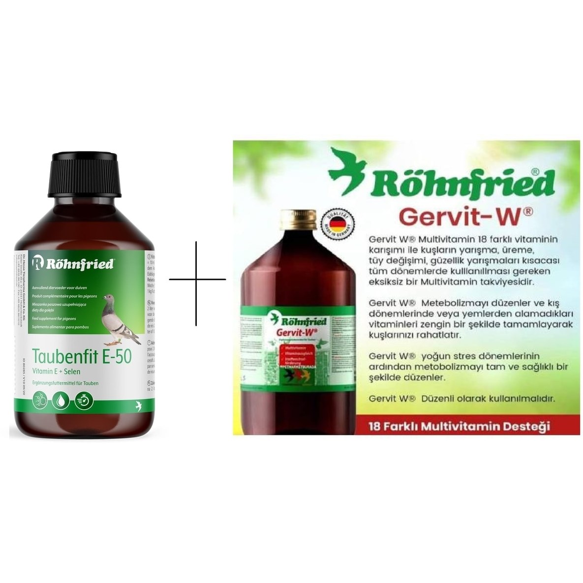 Taubenfit E-50 (50ML) Gervit W (50ML) Ikili Ürün Fiyatı ve Özelliklerı ...