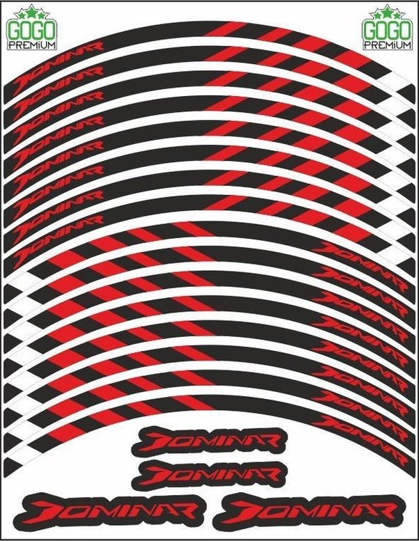 Bajaj Dominar Jant Şeridi Reflektörlü Siyah-Kırmızı Fiyatı ve ...