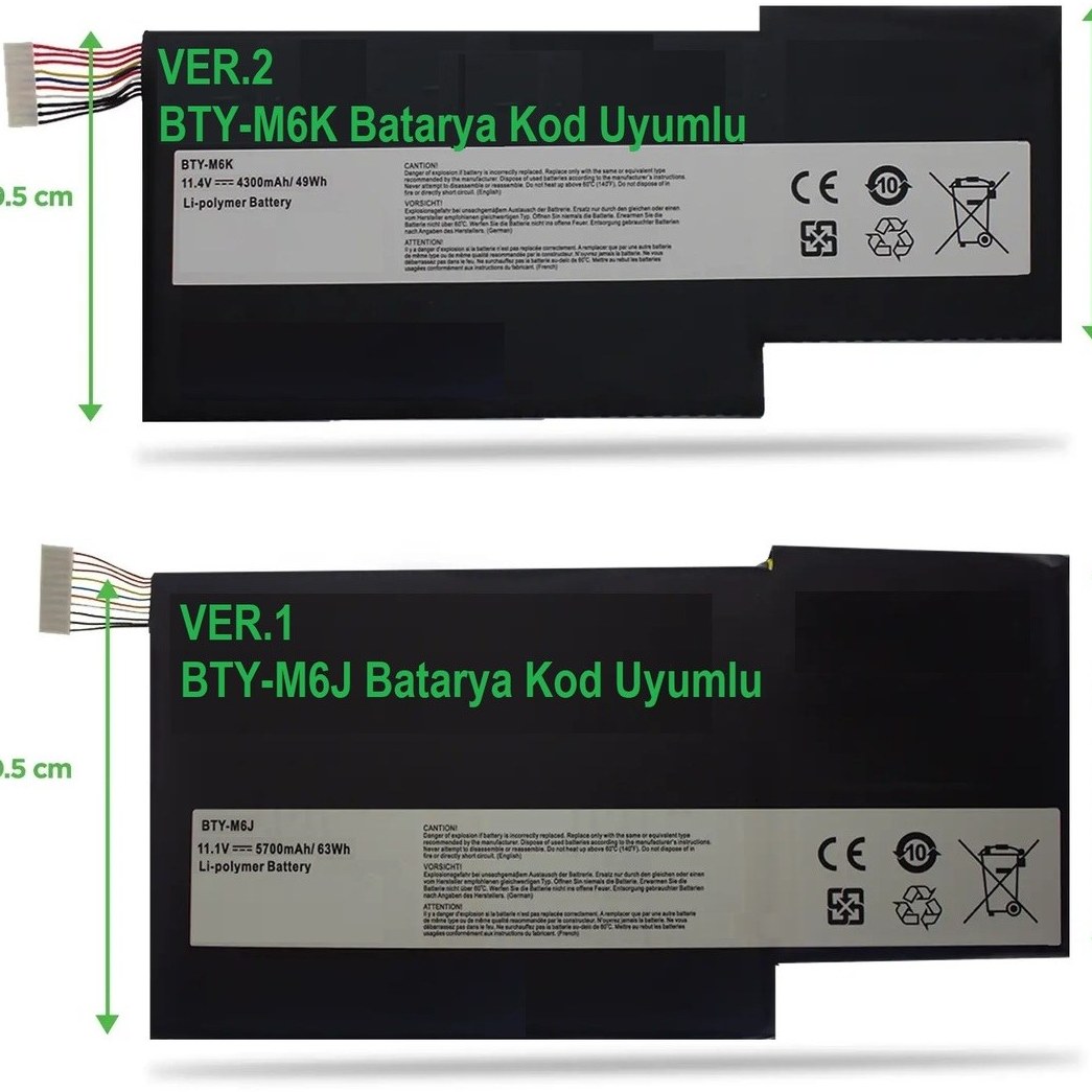 OEM Ver.2 Muadil Uyumlu - Stealth Gf63 Thin 10scsr-207xtr - Notebook ...