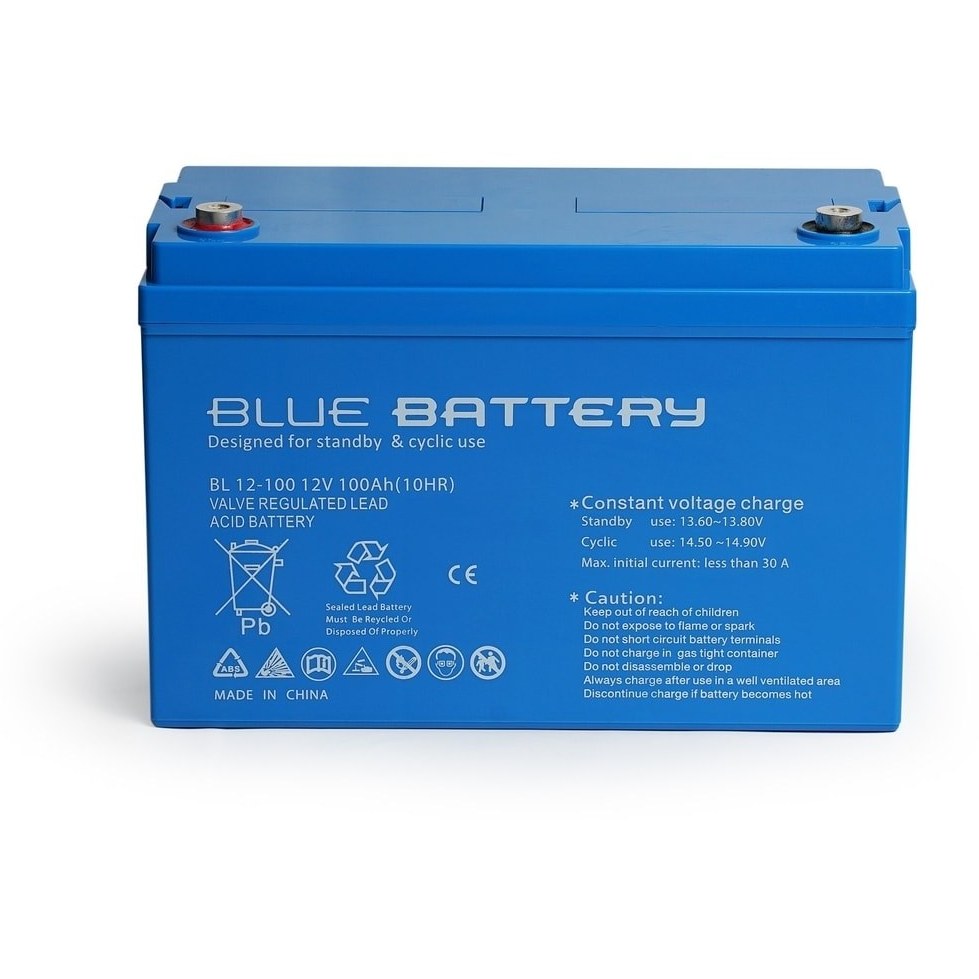 Blue Battery 12 Volt 100 Amper Bakımsız Kuru Akü Ups Aküsü 12v 100 ah ...