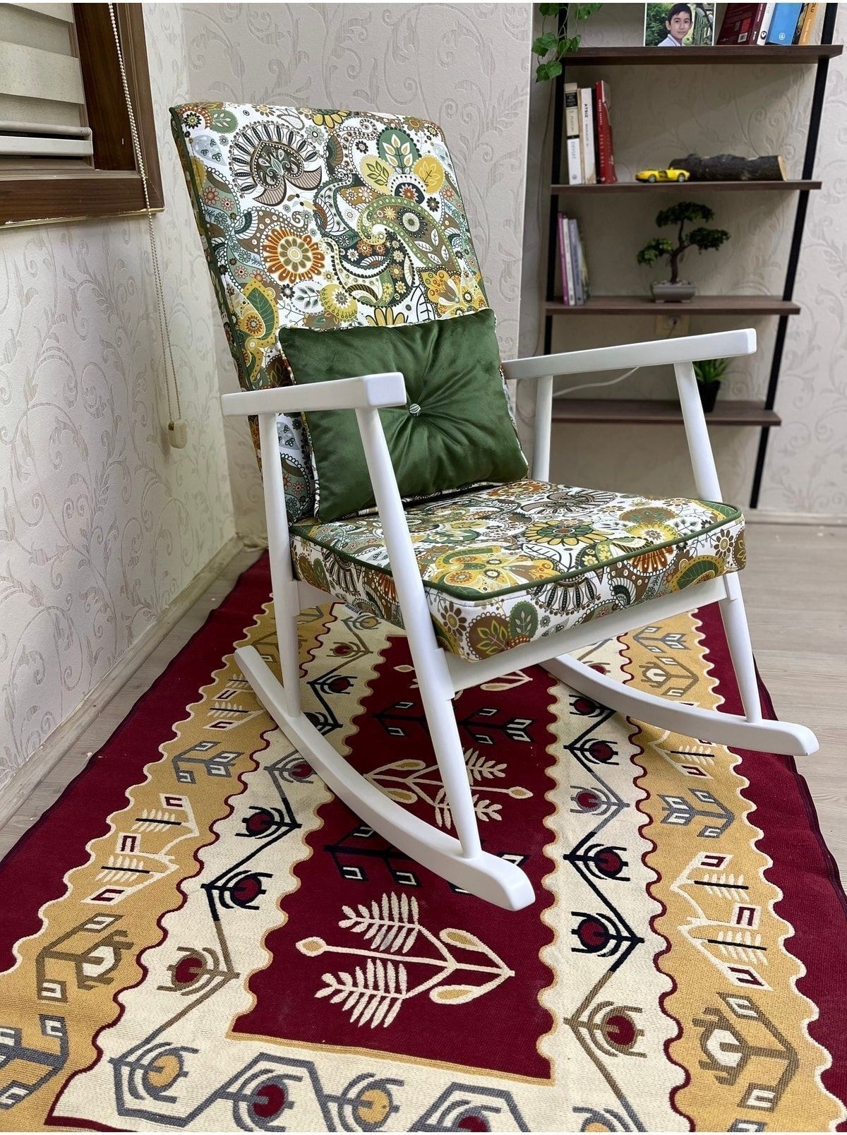 Asedia Trend Lake Yeşil Retro Sallanan Sandalye Dinlenme Emzirme Baba ...