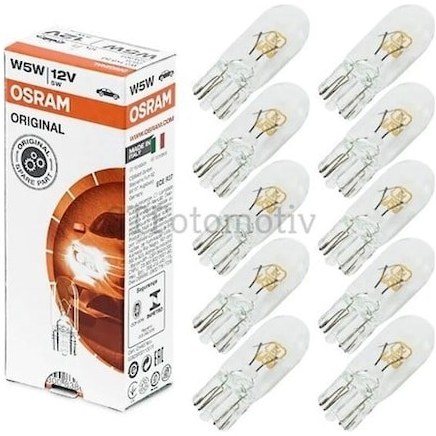 Osram 12V T10 W5W Dipsiz Park Ampulü 10 Adet 2825 Fiyatı ve Özelliklerı ...