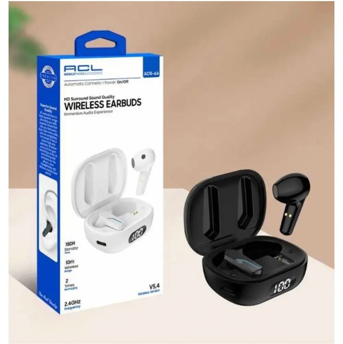 ACL ACB-66 5.4 Versiyon 180 Saat Bekleme Süreli Wireless Kulakiçi ...