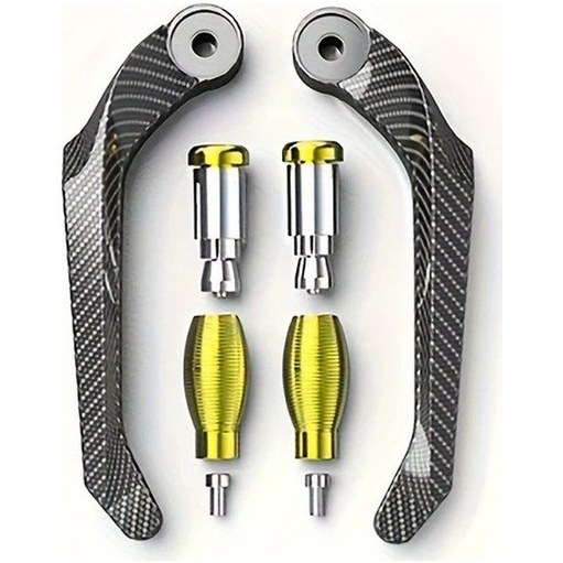 Cloudstore Universal Motosiklet El Koruma, Altın Karbon Fiber Fren Debriyaj Koruma Boynuzları ...