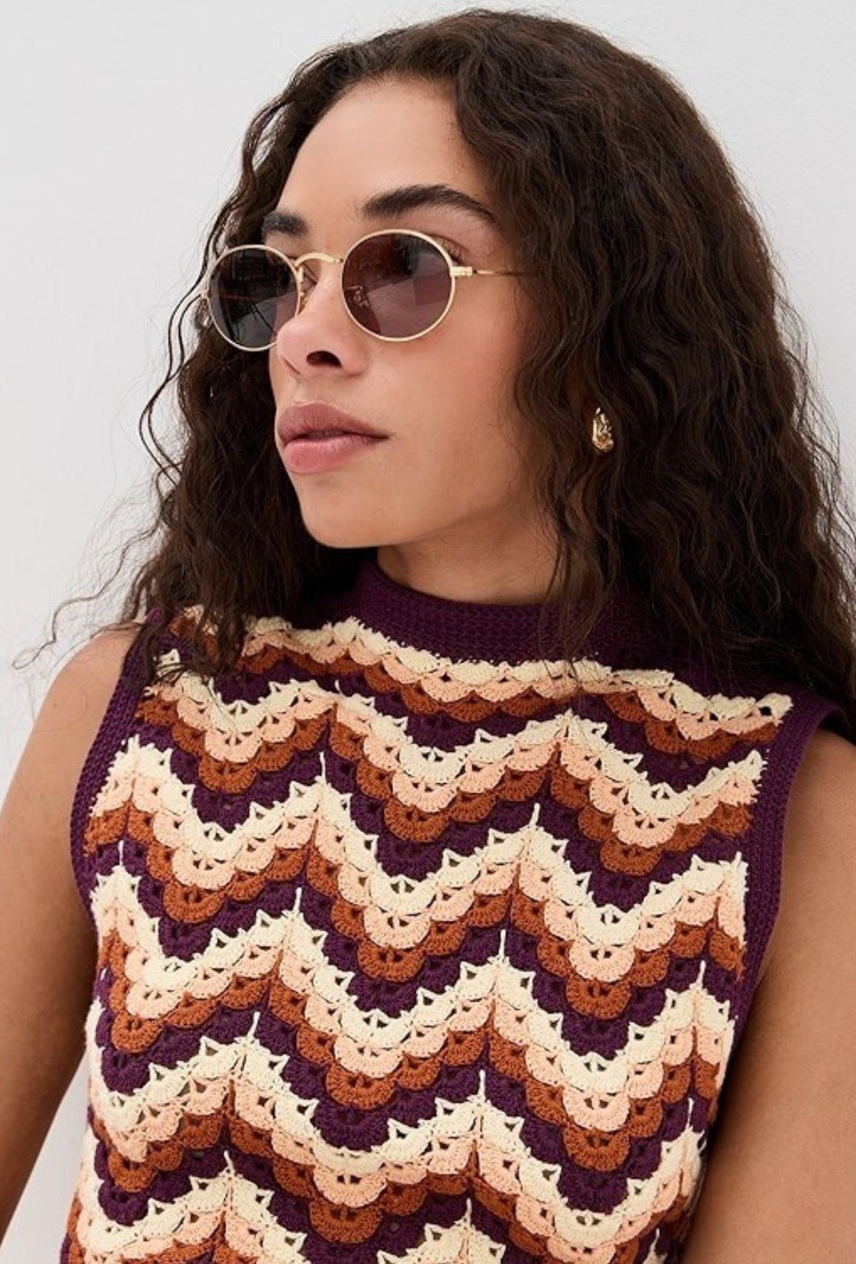 Eyesofia Milenya Gold Kahverengi Elips Metal Unısex Güneş Gözlüğü ...