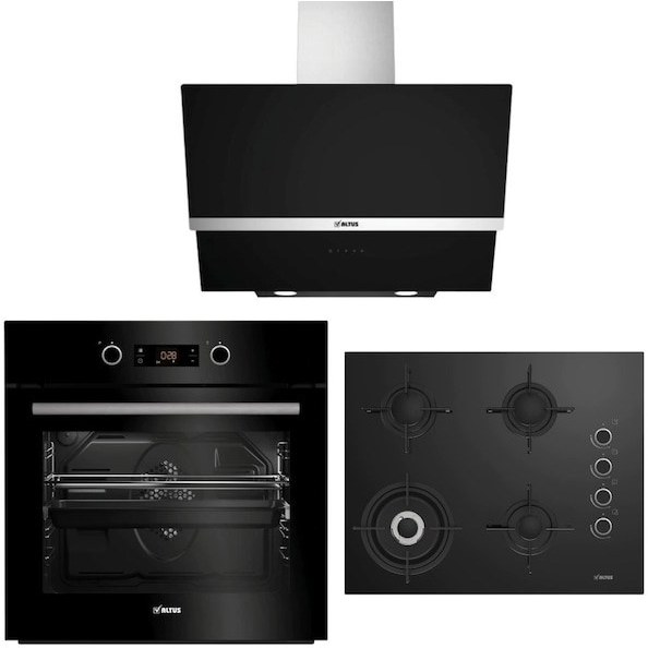 Altus (Arçelik) Siyah Gurme Ankastre Set Ala 545 B-ala 185 Gbd-ala 140 ...
