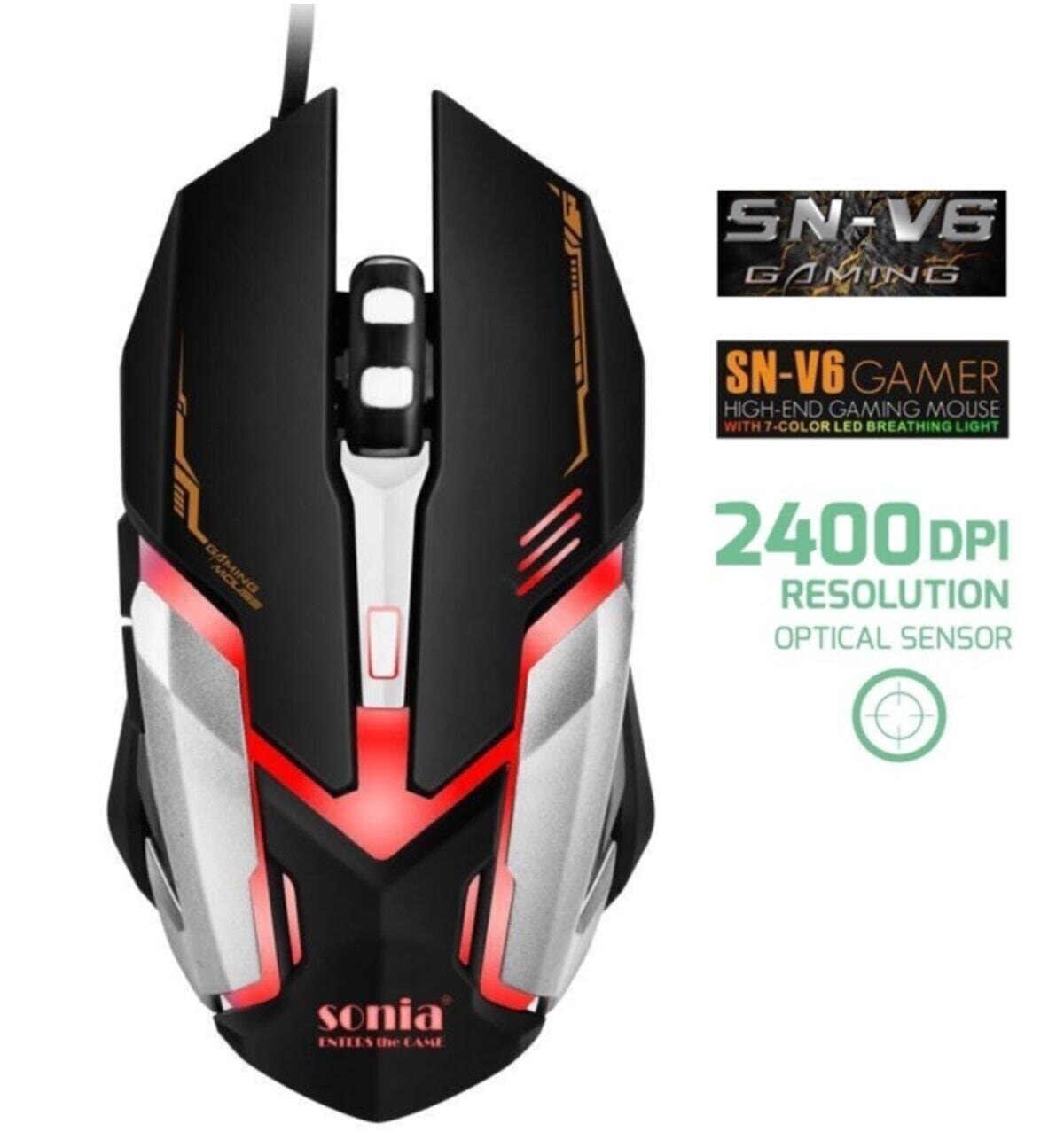 Sonia Kablolu Oyuncu Mouse Sn-v6 Fiyatı ve Özelliklerı - Badem
