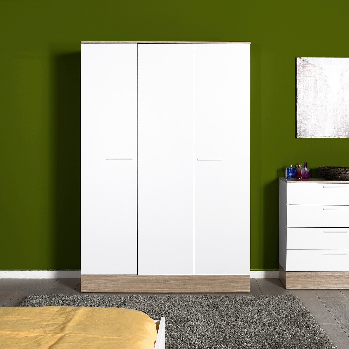 Adore Base 3 Kapılı Gardırop Beyaz Fiyatı ve Özelliklerı - Badem