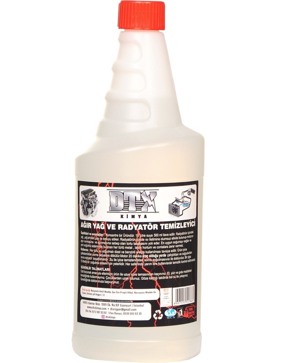 Dtx Kimya Solventsiz Ağır Yağ Sökücü ve Radyatör Temizleyici 1/1-3 ...