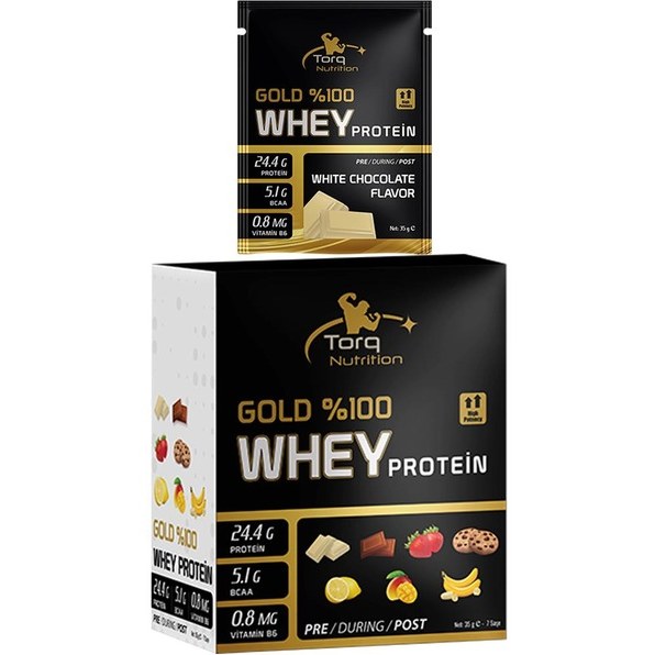 Torq Nutrition Gold Whey Protein 35 Gr X 7 Saşe - Beyaz Çikolata Fiyatı ...
