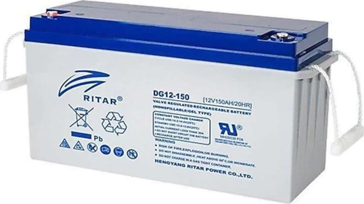 RİTAR 12 VOLT 150 AMPER JEL AKÜ DERİN DÖNGÜ DG12-150 DEEP CYCLE Fiyatı ...