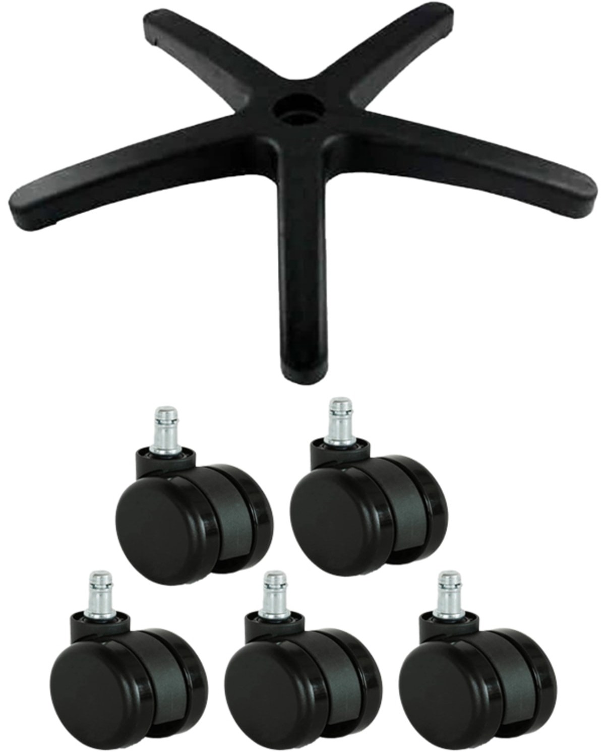 Turkea Ofis Koltuğu Plastik Yıldız Ayak 5 Li Tekerlek Büro Koltuğu ...