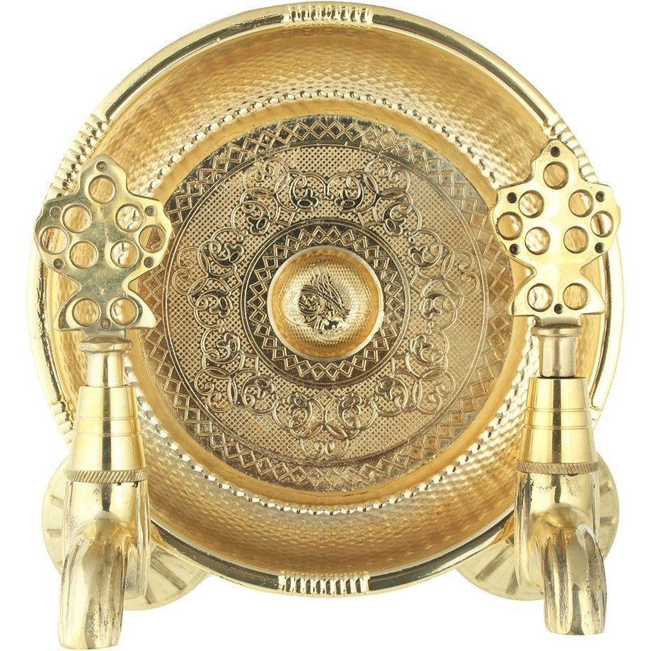 FKN İkili Hamam Taslı Lüx Sarı Osmanlı Musluk (2 MUSLUK 1 HAMAM TASI ...