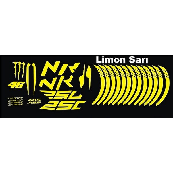 Cf Moto,nk 250 sticker set,nk sticker,nk 250 sticker,jant şeridi ...