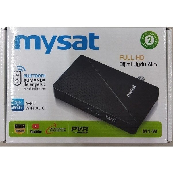 Mysat M1-W Wifili Bluetooth Kumandalı Çanaklı Çanaksız Uydu Cihazı ...