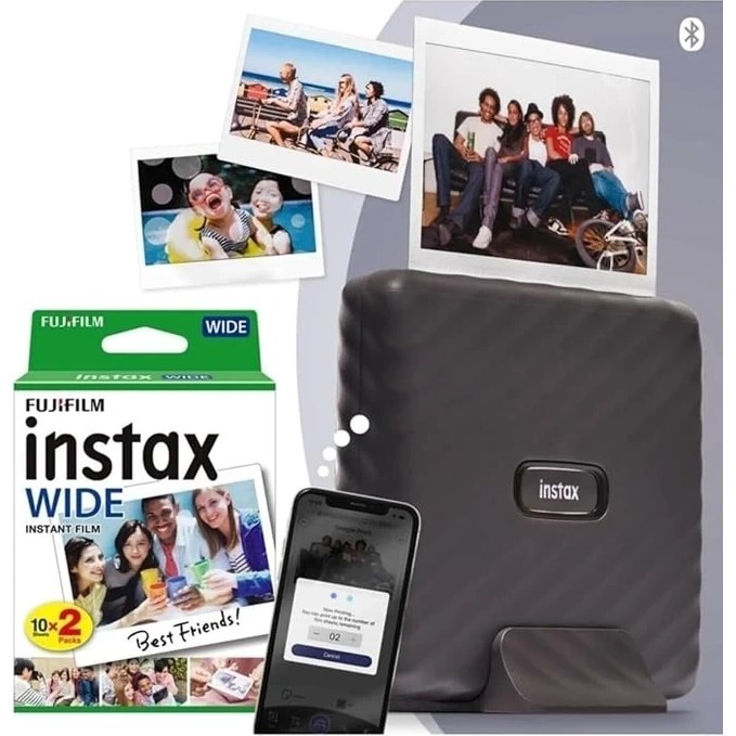Misda Store Instax Wide Link Gri Akıllı Telefon Yazıcısı ve 20'li Film ...