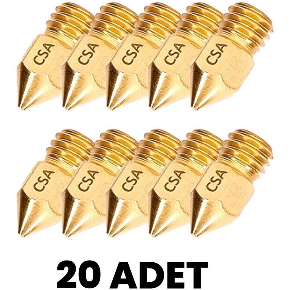 CSA Mist Csa 3d Yazıcı Mk8 Nozzle 0.6 Mm 20 Adet Fiyatı ve Özelliklerı ...