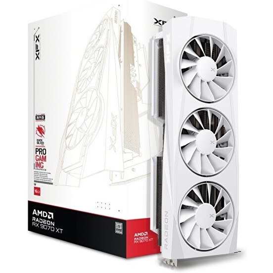 XFX Quicksilver White Gaming Edition Radeon RX 9070 XT 16GB GDDR6 256 ...