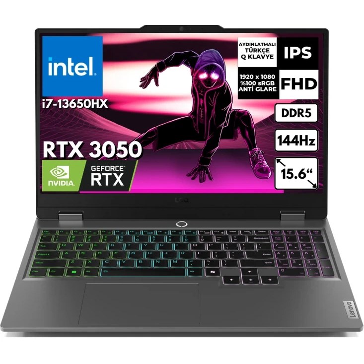 Lenovo Loq 15IRX9 I7-13650HX 24-Gbddr5 256 GB SSD RTX3050 15.6" 144 Hz ...