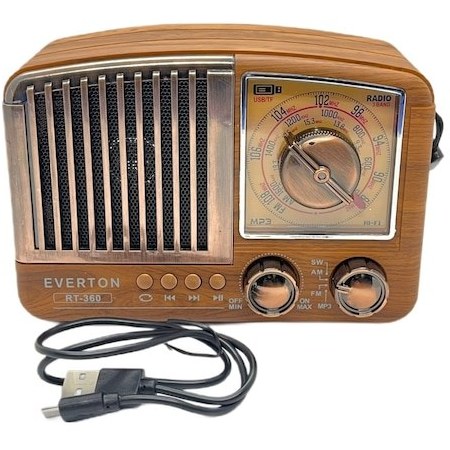 Everton RT-360 Nostaljik Bluetoothlu USB / SD / Radyo Müzik Kutusu Fiyatı ve Özelliklerı - Badem