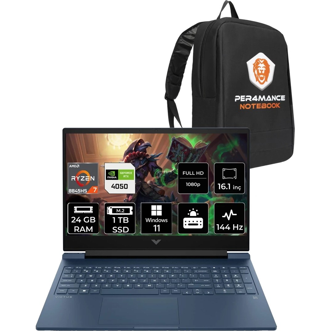 Hp Victus 16 Amd Ryzen 7 8845HS 24GB 1tb SSD RTX4050/6GB 16.1" Fhd ...