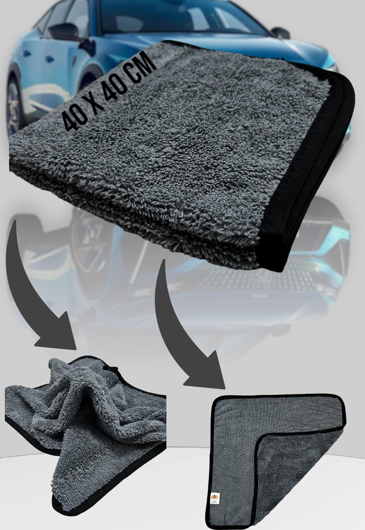Fine Clean ( 3 Adet ) Biyeli Yer Ve Araba Yıkama Oto Kurulama Bezi 40* ...