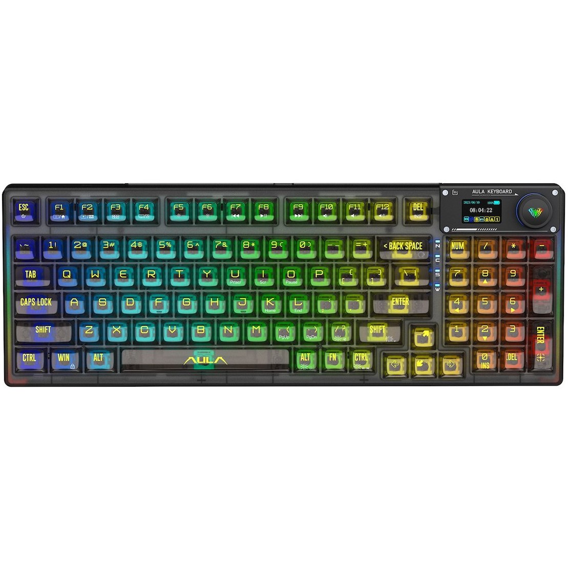 Aula F98 Pro OLED Ekranlı Makrolu Kablosuz Rgb Hot-Swap Gasket Pre ...