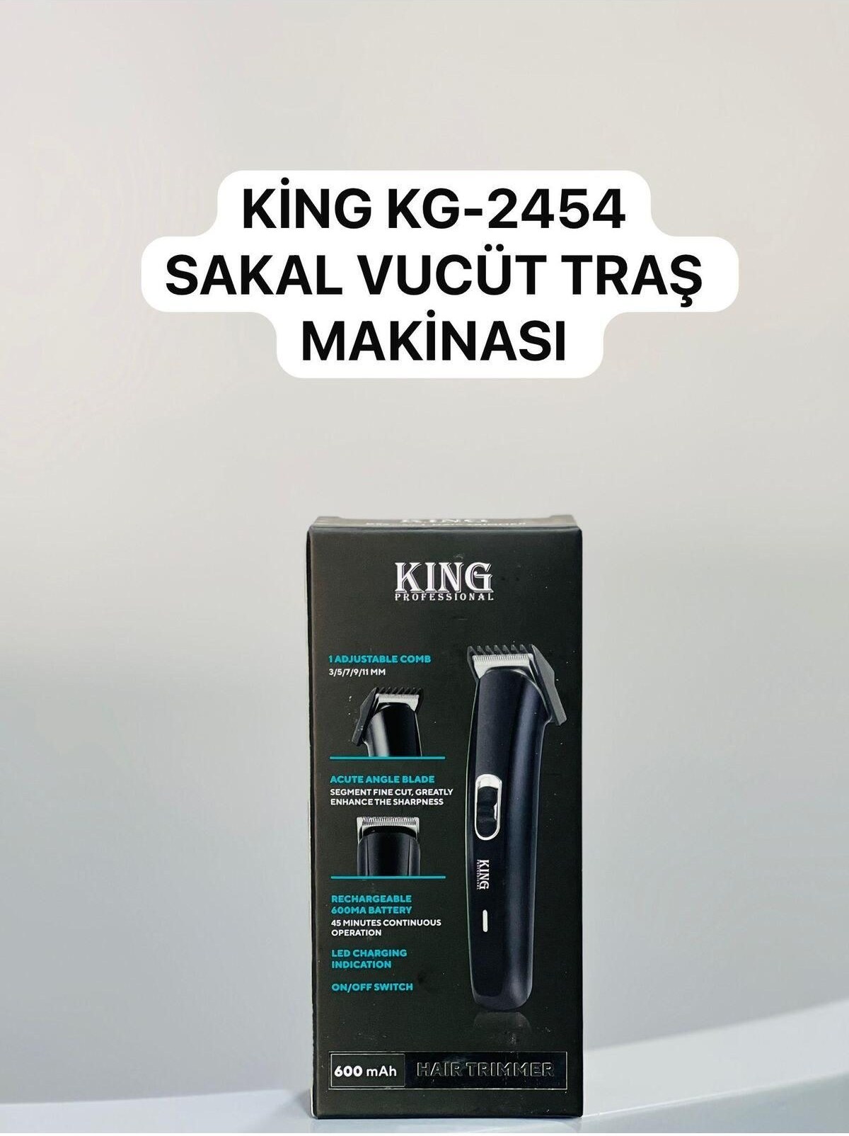 powerdex kg-2454 Ayarlanabilir Kademeli Şarjlı Saç Sakal Traş Makinesi ...