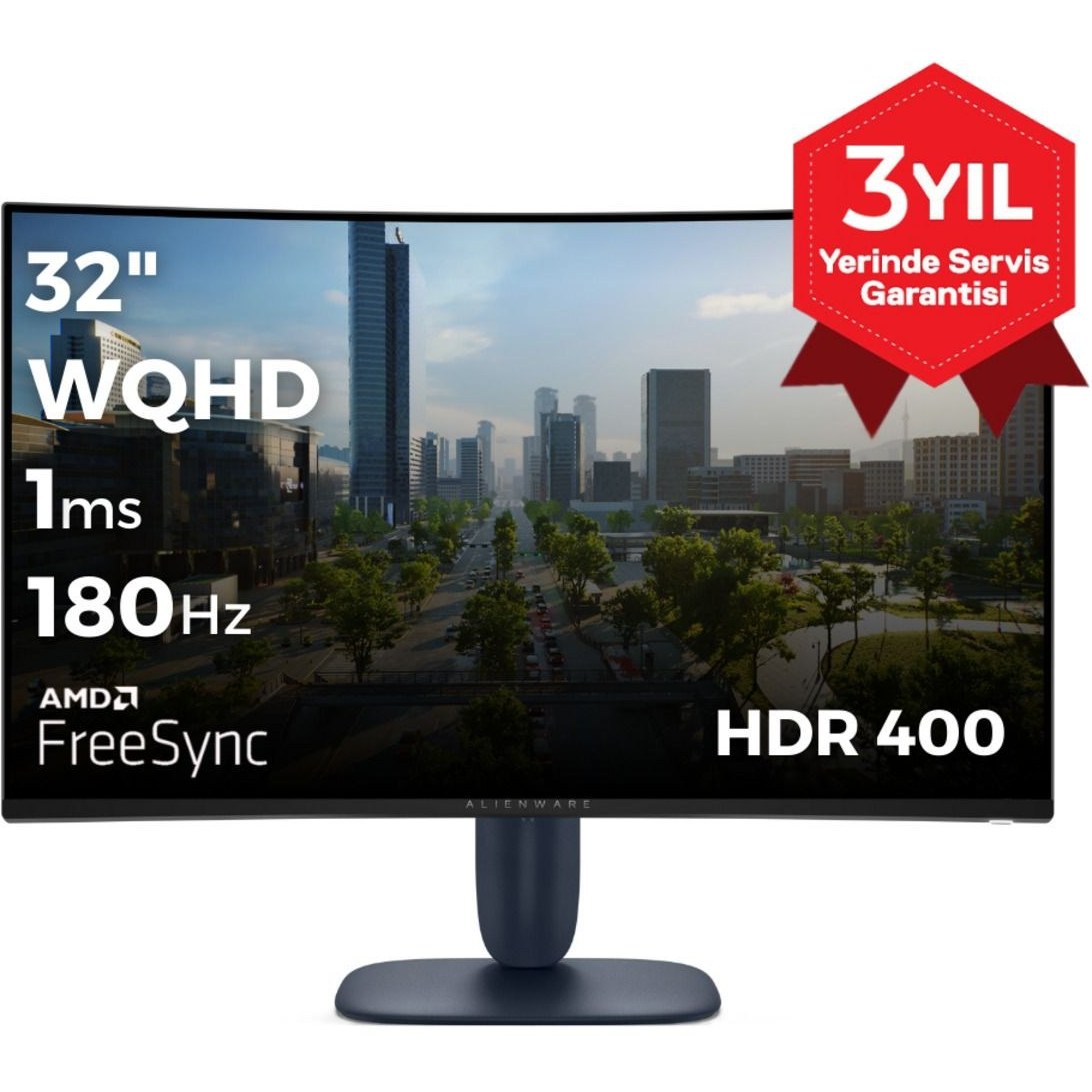 Dell Alienware Aw3225dm 32 2560x1440 Wqhd 180hz 1ms Hdmı Dp Hdr 400 ...