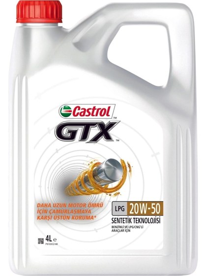 Castrol Gtx Lpg 20w50 - 4 Lt - Benzinli Lpg Motor Yağı Fiyatı ve Özelliklerı - Badem