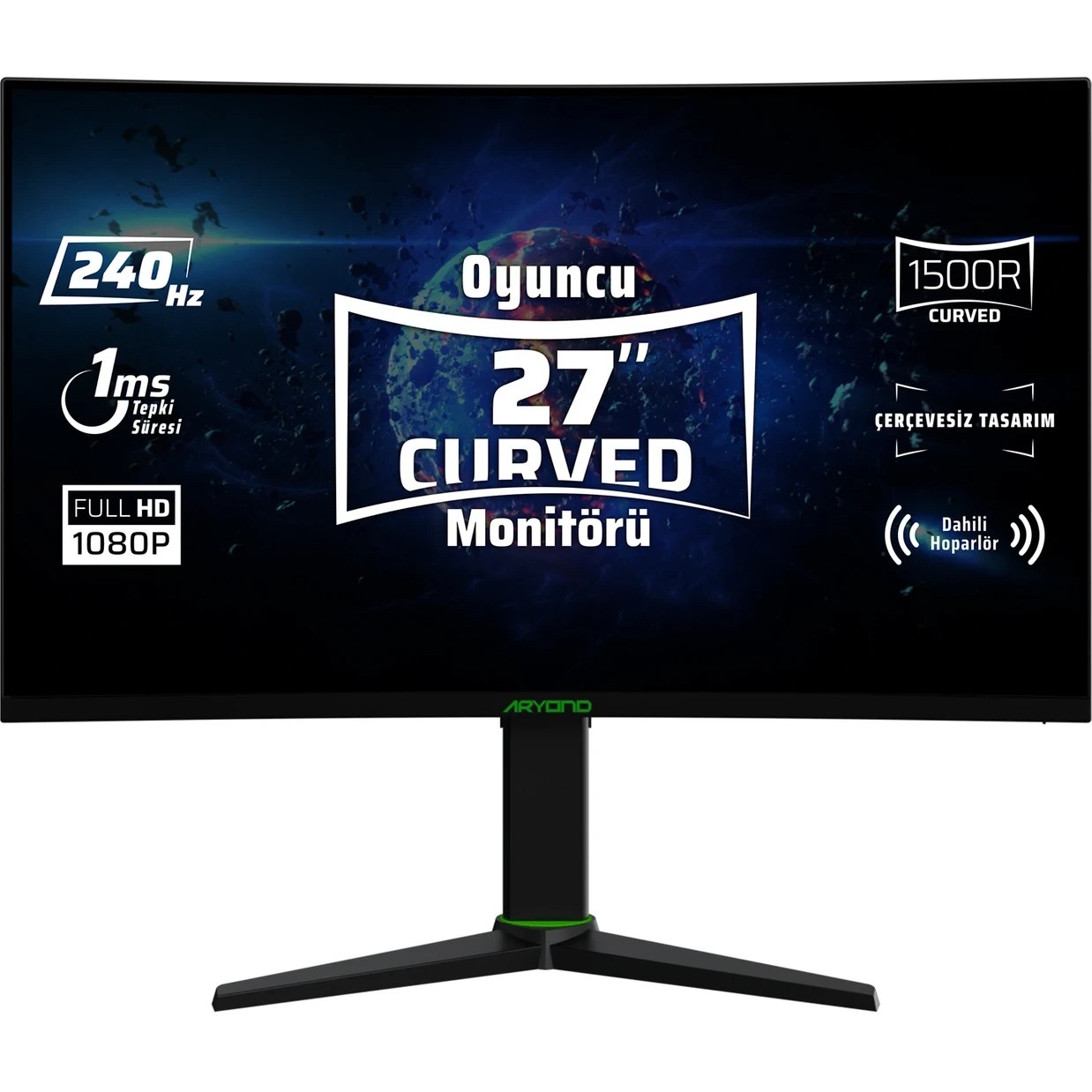 Monster Aryond A27 V1.2 27'' 1 ms Full HD G-Sync FreeSync Curved Pivot ...