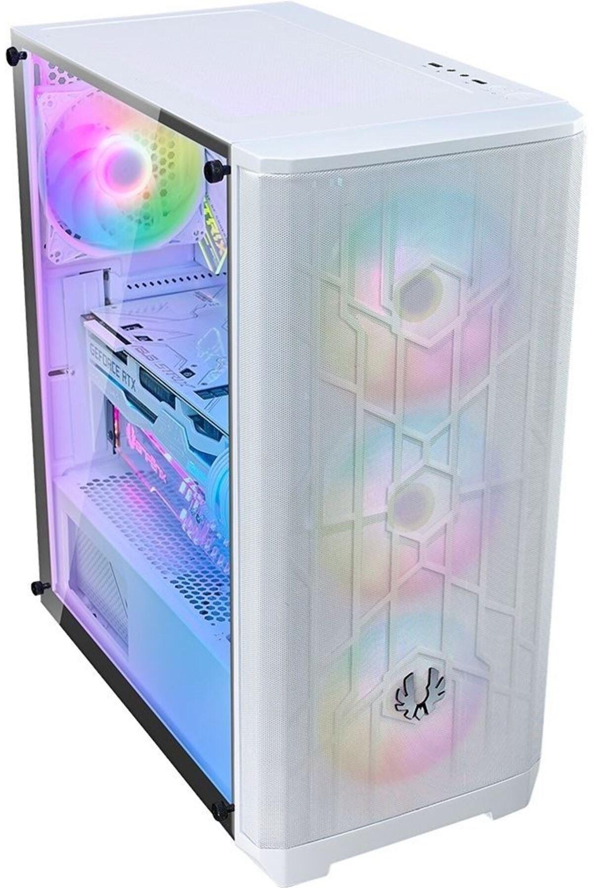 Nova Mesh NSE-300-WWGKW-4A Tempered Glass ARGB USB 3.0 ATX Beyaz Mid ...