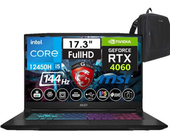 MSI KATANA 17 İntel Core i5-12450H 32GB DDR5 512GB SSD 8GB/RTX4060 ...