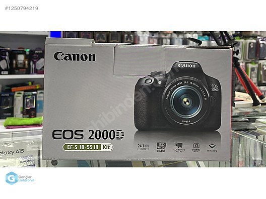 Canon Eos 2000D EF-S 18-55 Kit SIFIR - TAKAS ve KURYE !! Fiyatı ve ...