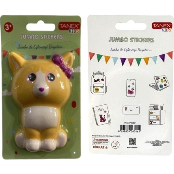 Tanex Jumbo Stickers Sukuşi Tilki Kurdelalı Fiyatı ve Özelliklerı - Badem