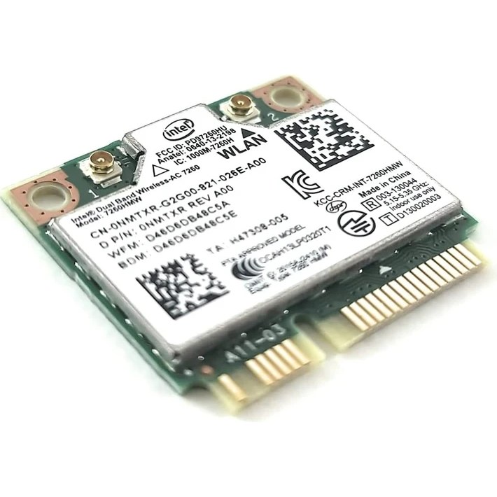 Intel Dual Band AC7260 Ac 7260HMW Wifi Bluetooth 4 0 Pcıe Half 5ghz ...