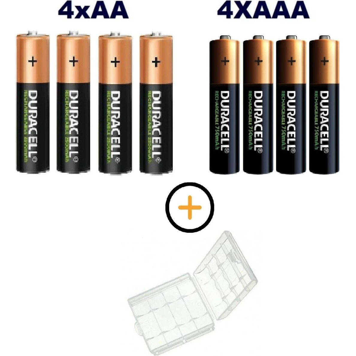 Duracell 2500 Mah Şarjlı Aa Kalem Pil 4'lü 750 Mah Aaa Ince Kalem Pil 4 ...